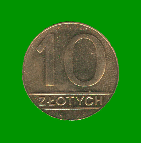 MONEDA DE POLONIA 10 ZLOTY, AÑO 1990, ESTADO NUEVA.- – Billetes Colección