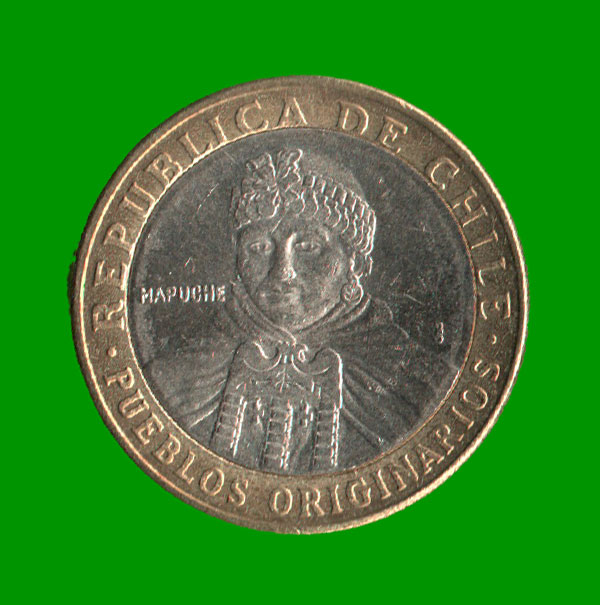 MONEDA DE CHILE 100 PESOS, BIMETALICA , AÑO 2003 , ESTADO USADA ...