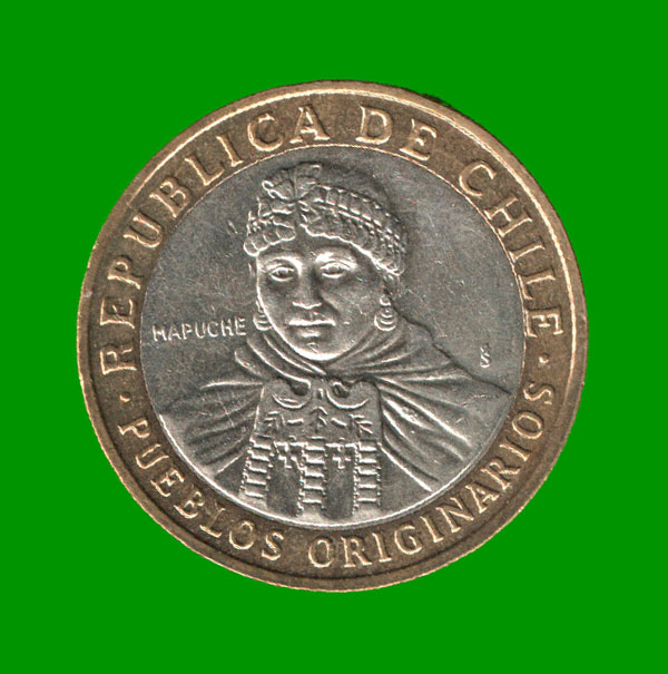 MONEDA DE CHILE 100 PESOS , BIMETALICA , AÑO 2008 , ESTADO USADA ...